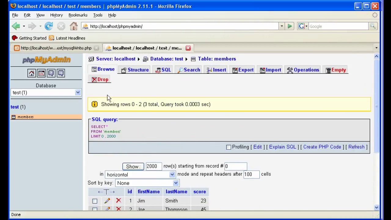 PHP: Writing MySQL Data - YouTube