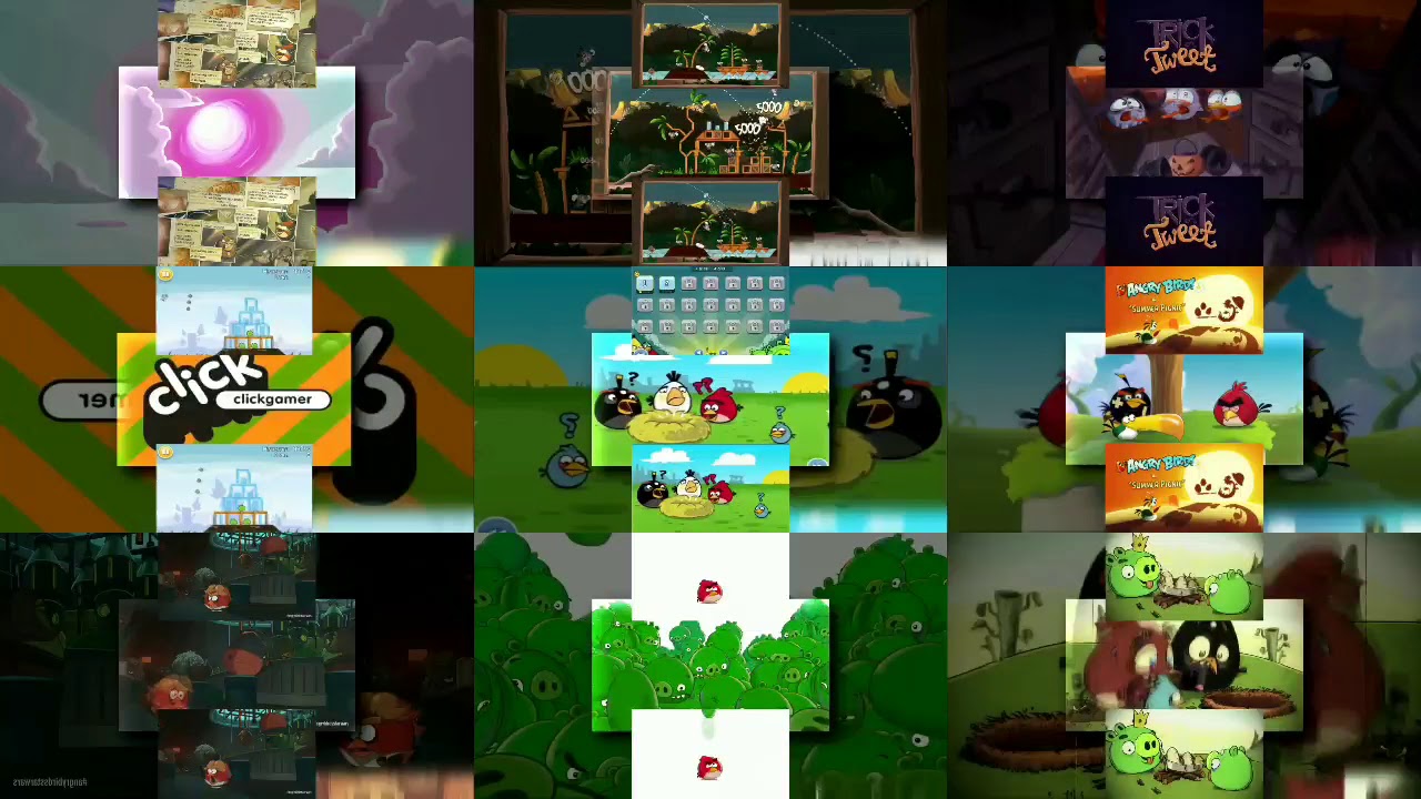 Angry birds scan nineparison - YouTube