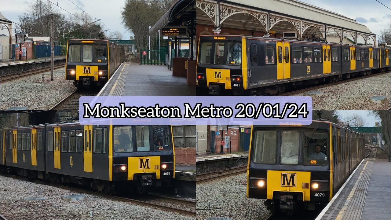 Trains at Monkseaton Metro | 20/01/24 - YouTube