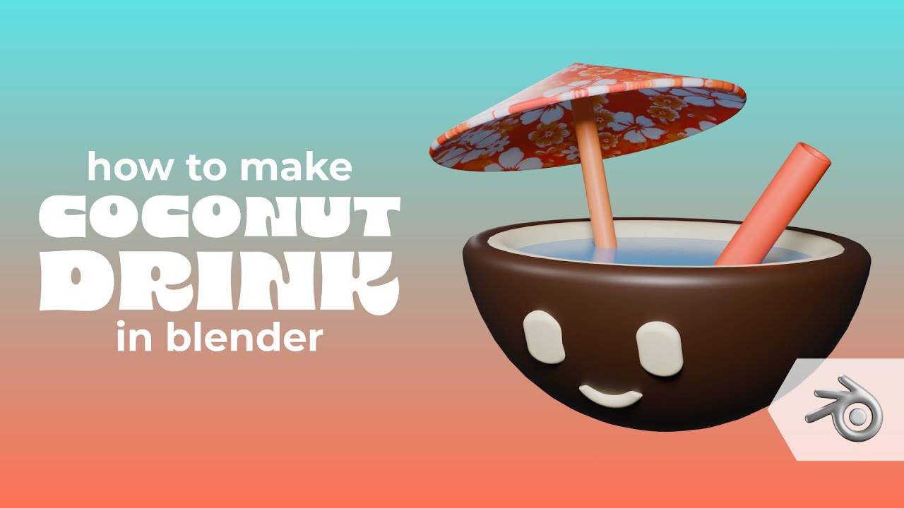 How to Make Simple Coconut Drink | Blender 4.2 Modeling Process - YouTube