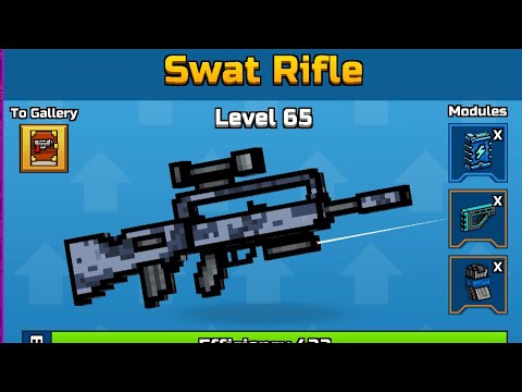 Pixel Gun 3D Mythical Swat Rifle level X modules review - YouTube