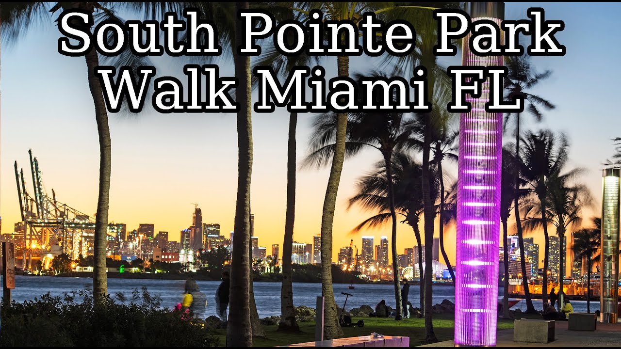 Beautiful Sunset Walk South Pointe Park Miami Florida - YouTube