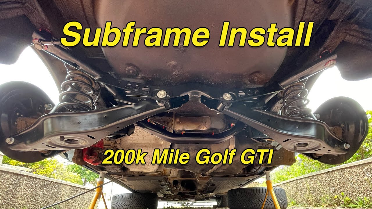 New subframe installed! Chassis Refresh Pt.2 | 200k Mile Golf GTI - YouTube