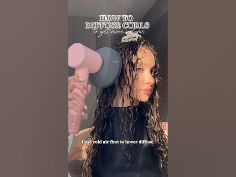 how I diffuse my curls - YouTube