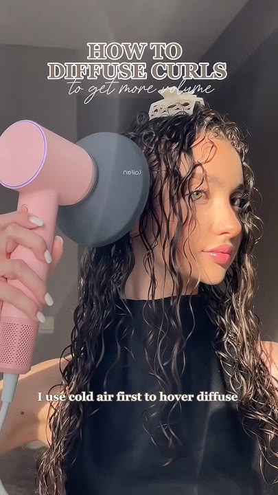 how I diffuse my curls - YouTube