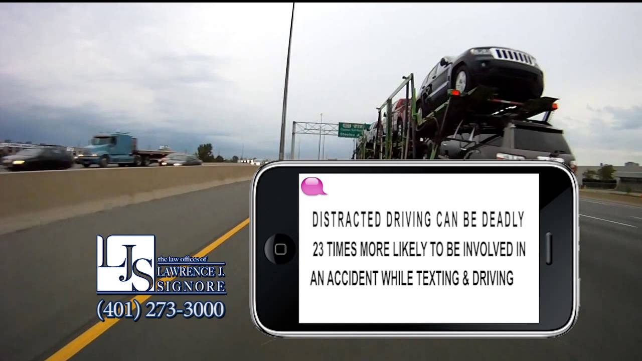 RI LAWYER LAWRENCE J SIGNORE TEXTING AND DRIVING VIDEO - YouTube