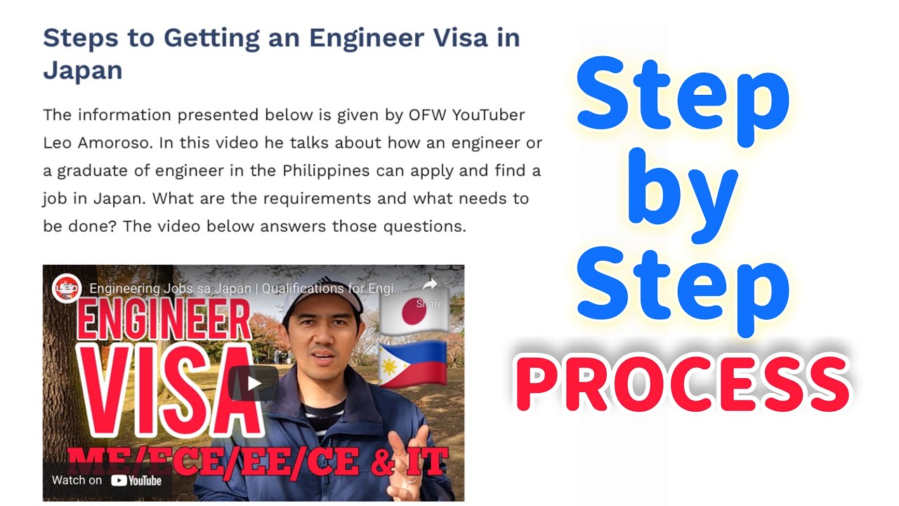 Steps to Getting an Engineer Visa in Japan ( Step by Step Process ...