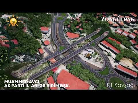 ZONGULDAK MİTHATPAŞA TÜNELLERİ K—1 KAVŞAĞI ANİMASYONU. MUAMMER AVCI AK PARTİ AR-GE İL BŞK.