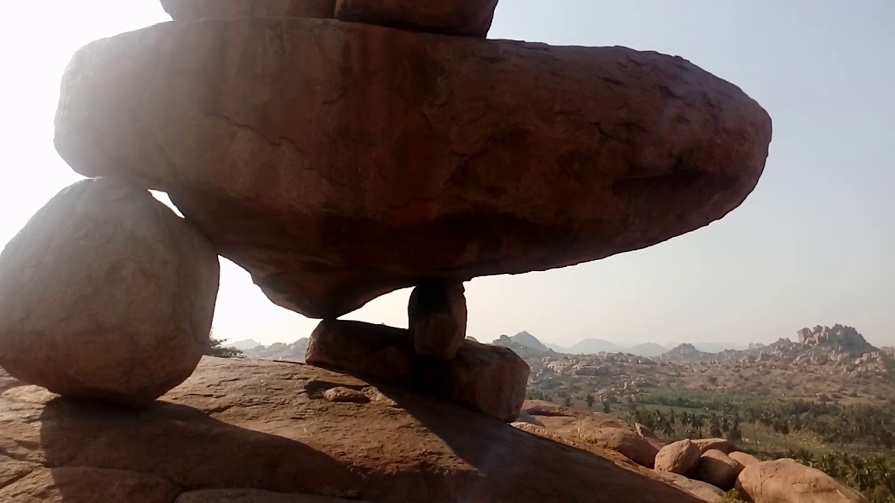 Amazing stone balance near Hampi Karnataka - YouTube