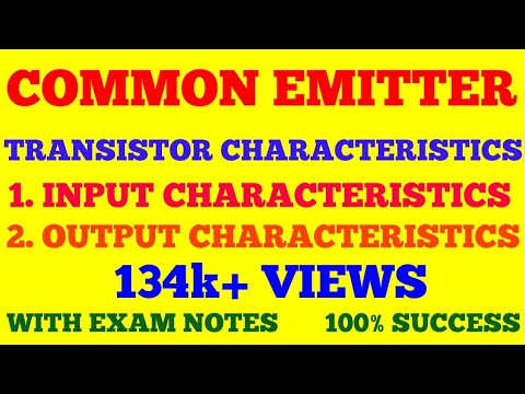 COMMON EMITTER CHARACTERISTICS OF TRANSISTOR || INPUT AND OUTPUT ...