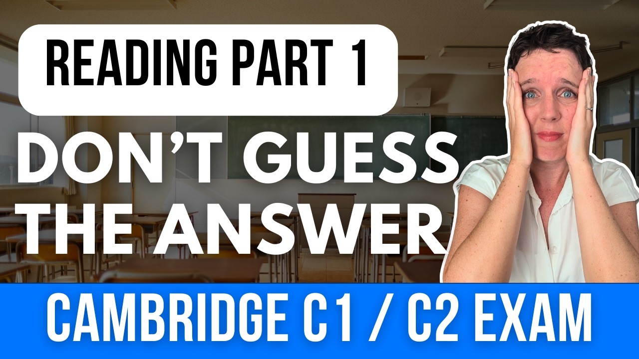 Cambridge C1 & C2 Reading Part 1 | How to Pass Multiple Choice Cloze ...