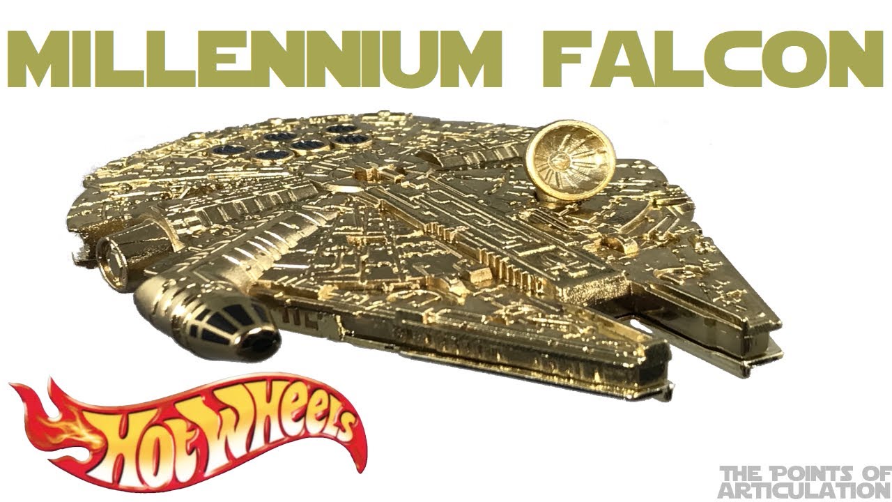 Hot Wheels Star Wars Millennium Falcon Exclusive Golden Die-Cast ship ...