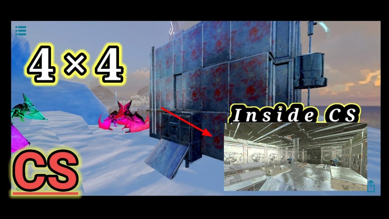 4×4 CS Base build || vault drop || ARK MOBILE || - YouTube