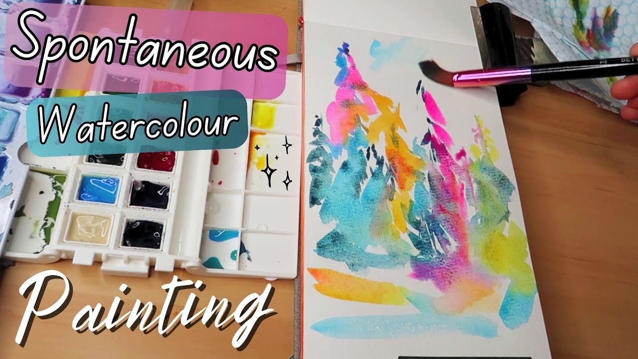 Spontaneous Watercolour Painting | These are the prettiest colours 😍 ...