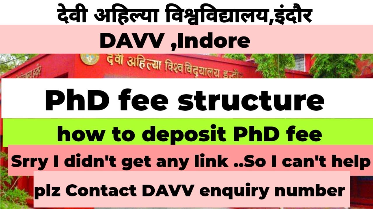 #davv#phd#course#fee#structure - YouTube