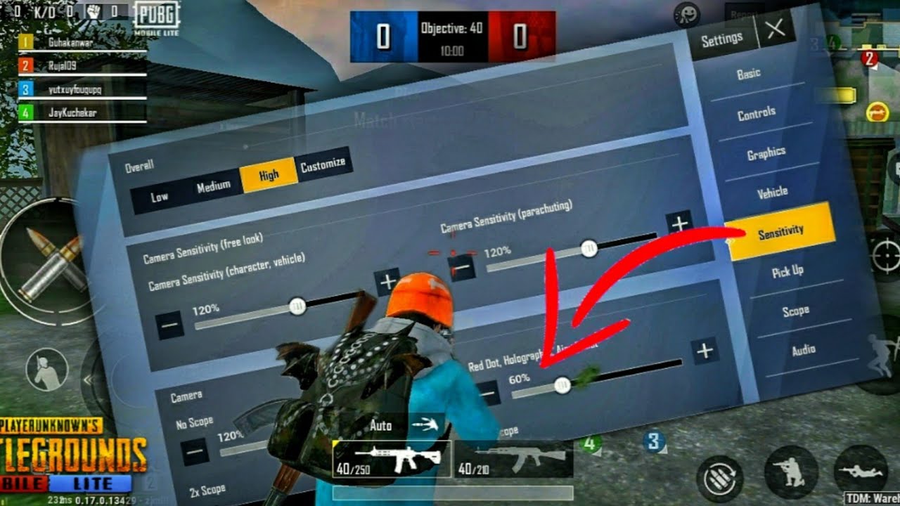 Pubg Mobile Lite Best Sensitivity Settings 🔥 - YouTube