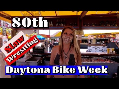 DAYTONA BIKE WEEK 2021 DAY #6 / SLAW WRESTLING / DRAWING FOR WINNERS ...