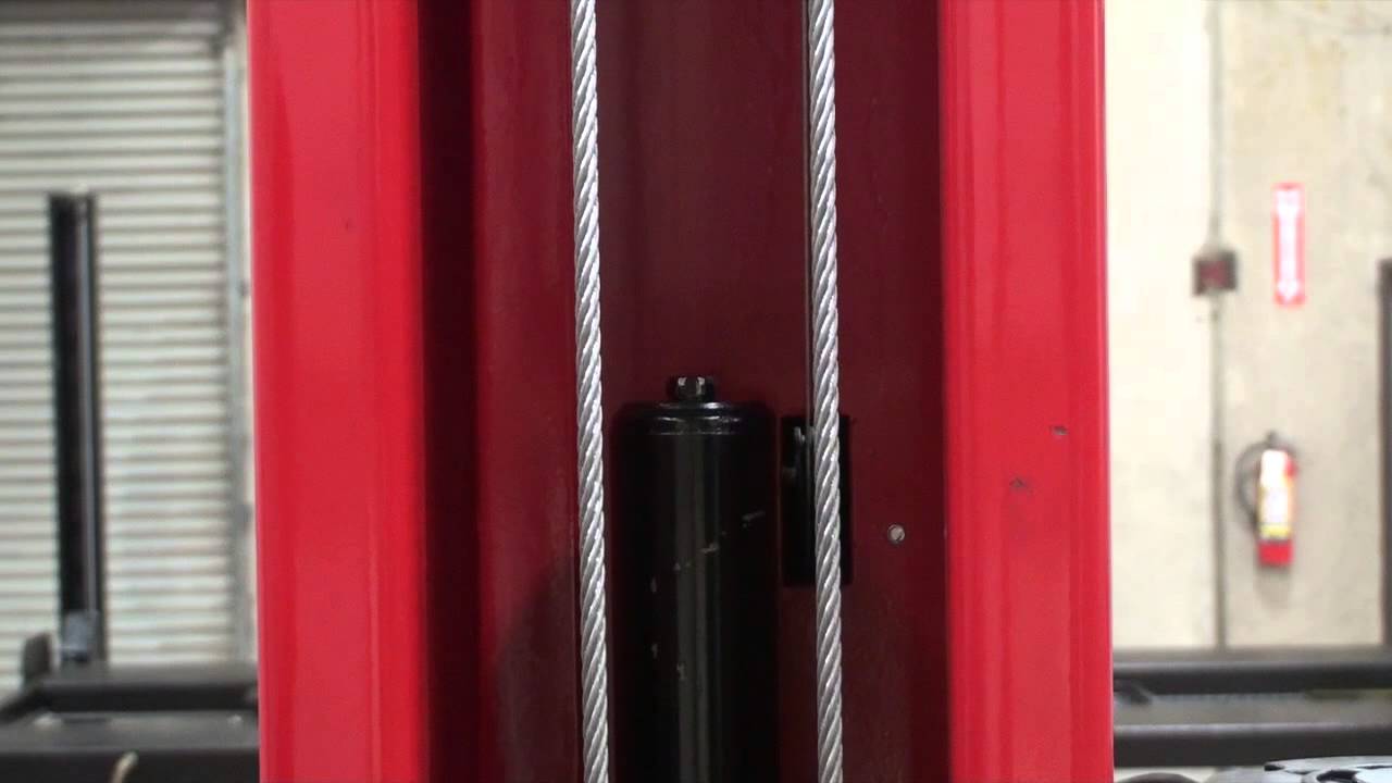 Bleeding 2-Post Direct Drive Lift Cylinders - YouTube