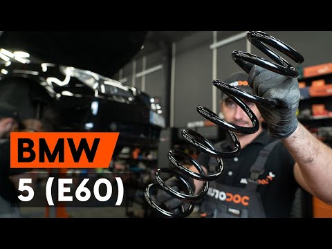 How to change rear springs / rear coil springs on BMW E60 [TUTORIAL AUTODOC]