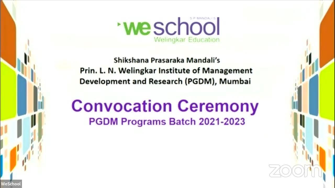 Convocation Ceremony PGDM Programs Batch 2021-2023 - YouTube