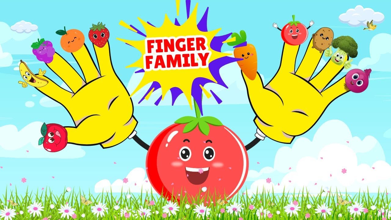 Finger Family | Nursery Rhymes | Fruit Finger family +Vegetables | Kids ...