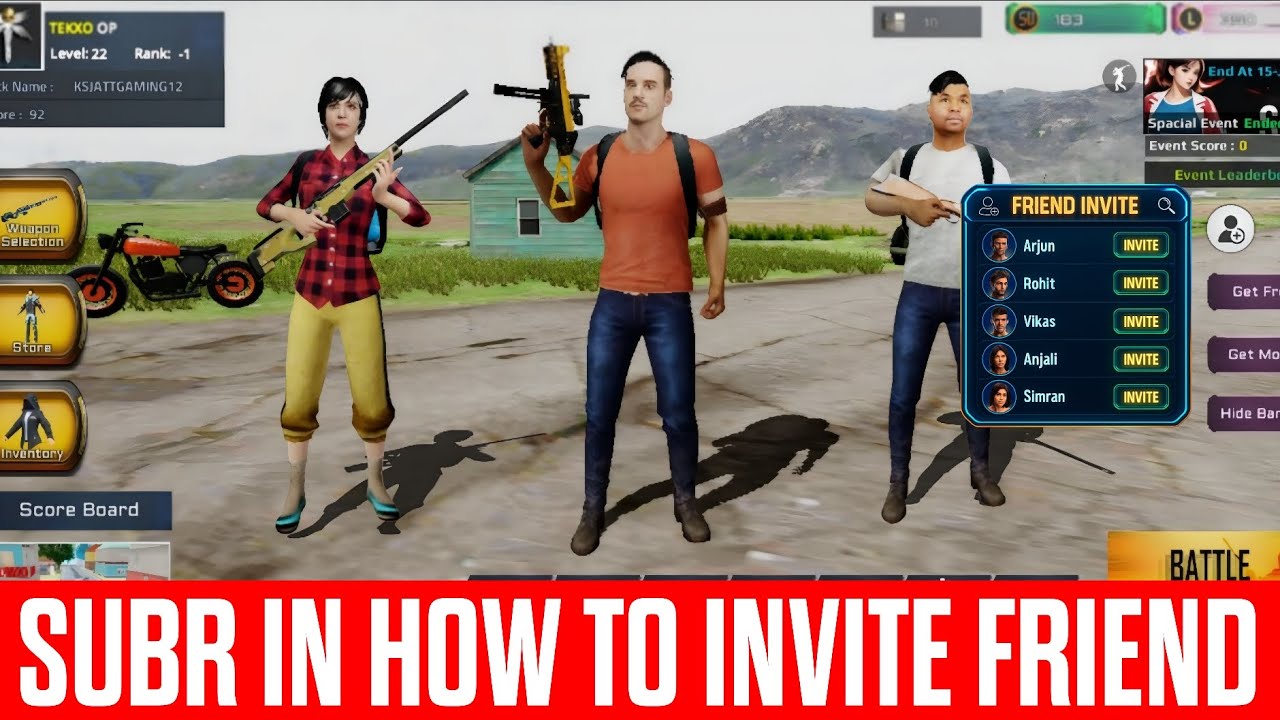 SUBR NEW UPDATE 😱 | How to Invite Friend 💯% Real | Gameplay Showcase ...