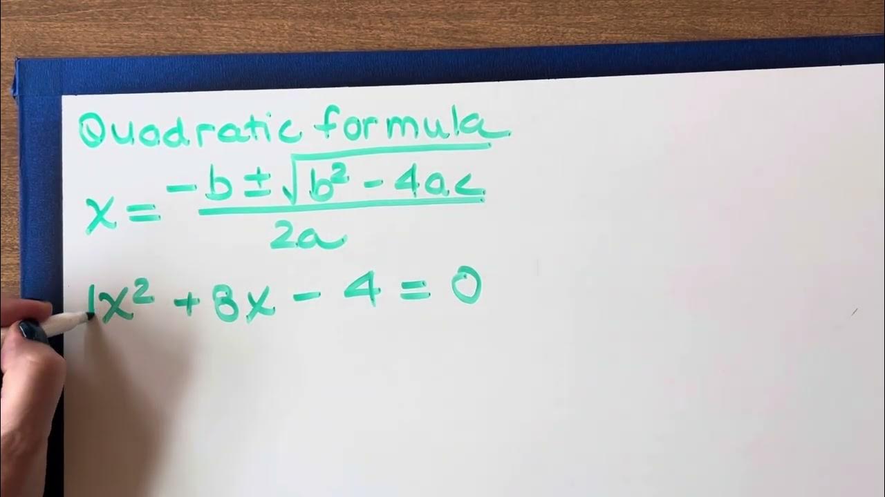 Solving using the quadratic formula - YouTube
