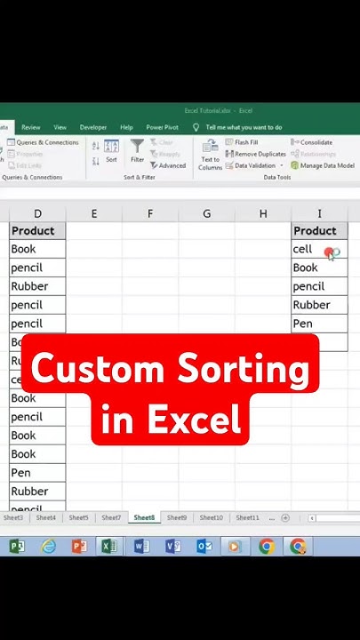 Custom sorting of Data in excel #sorting #customsorting #sortinginexcel ...