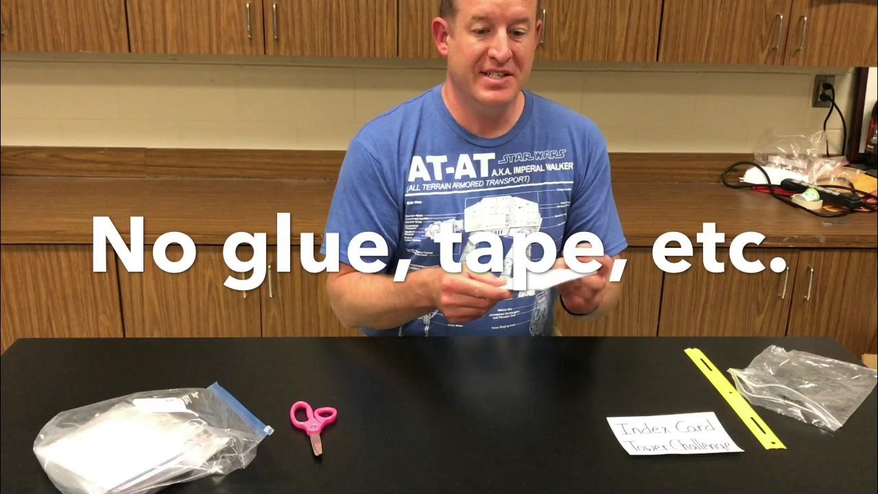 STEM Challenge Index Card Tower - YouTube