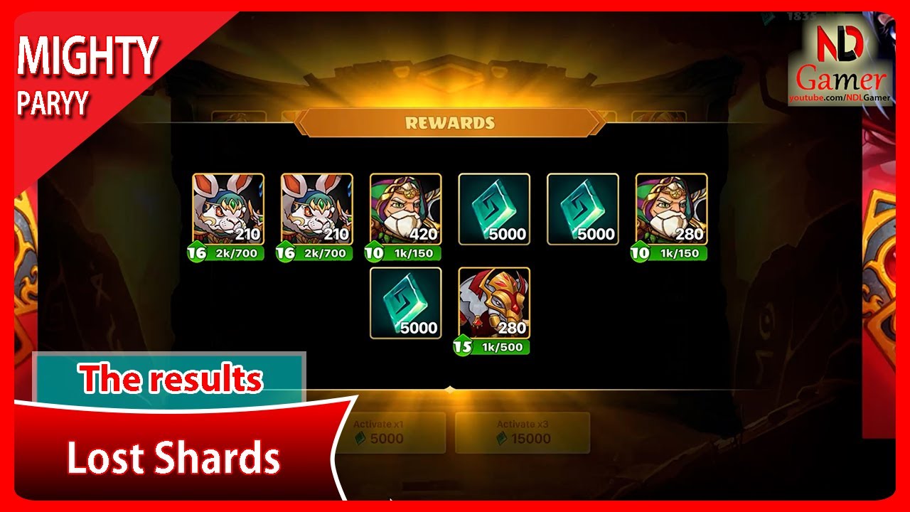 Mighty Party - The results of the Lost Shards Event Apr 2023 - YouTube