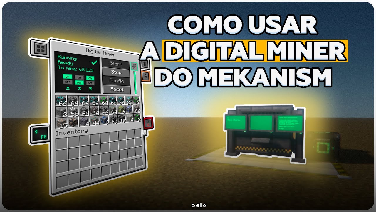 COMO USAR a DIGITAL MINER do MEKANISM - YouTube