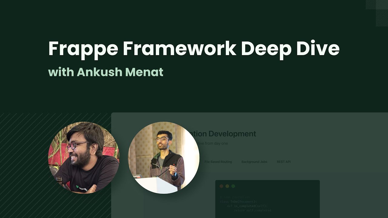 #BuildWithHussain Ep. 13: Frappe Framework Deep Dive, ft. Ankush - YouTube