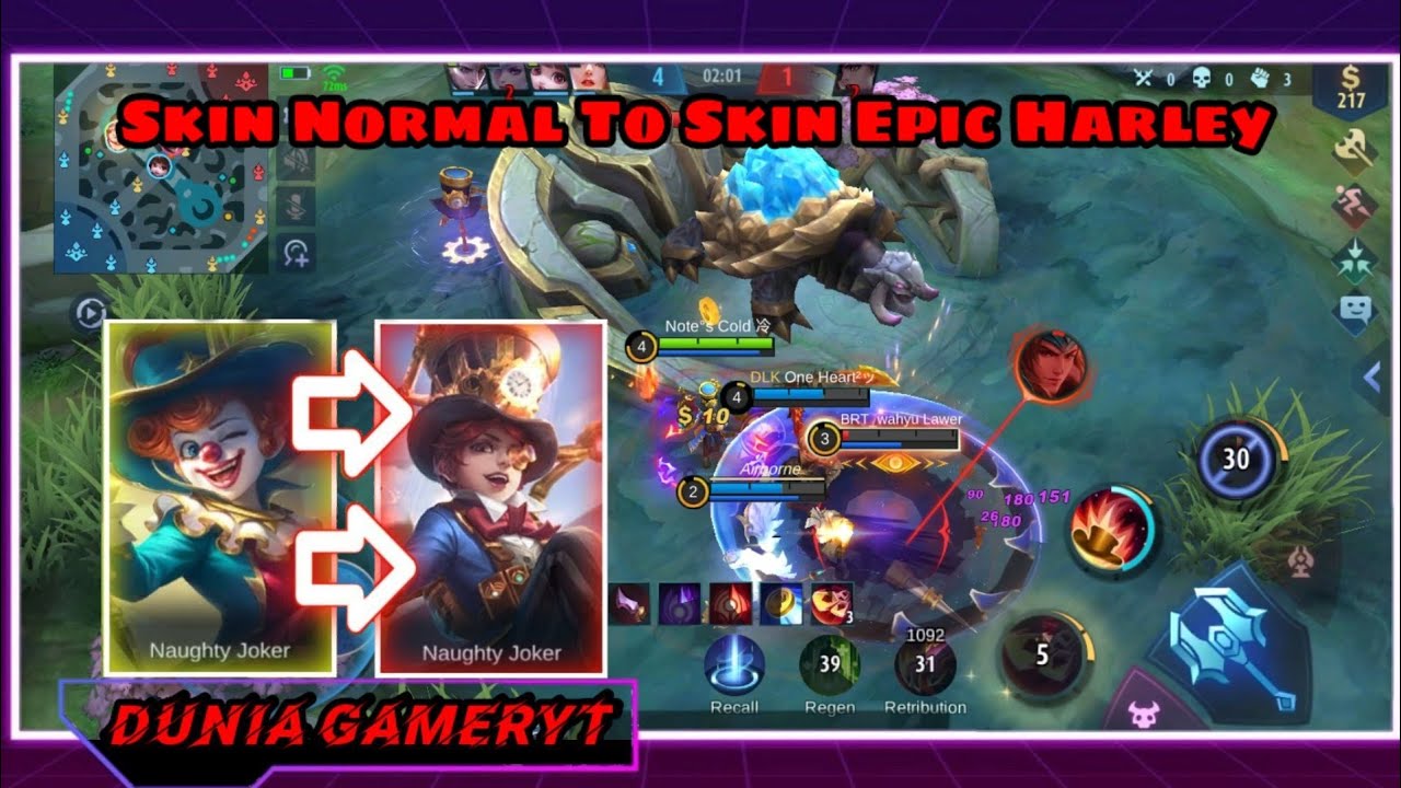 🔥Harley Skin Normal To Skin Epic Harley Skin Full Effect / Dunia ...