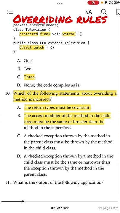 Rules of overriding a method in Java - Java Tips - YouTube