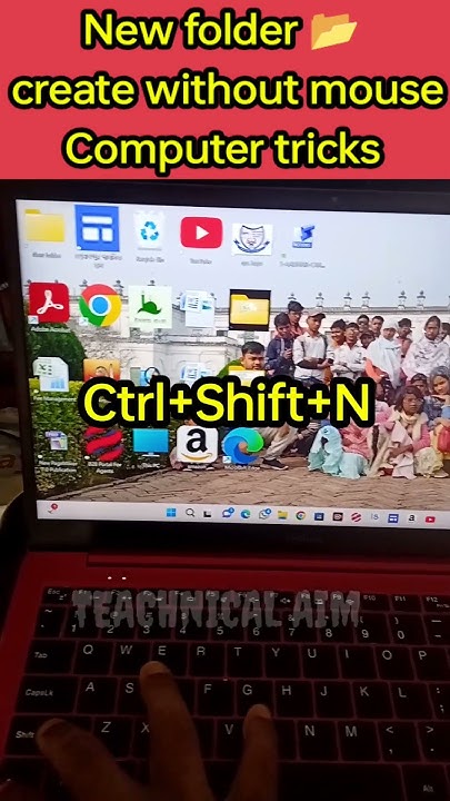 New folder 📂📁 create without mouse #computerknowledge #computershortcutkeys #computertips - YouTube