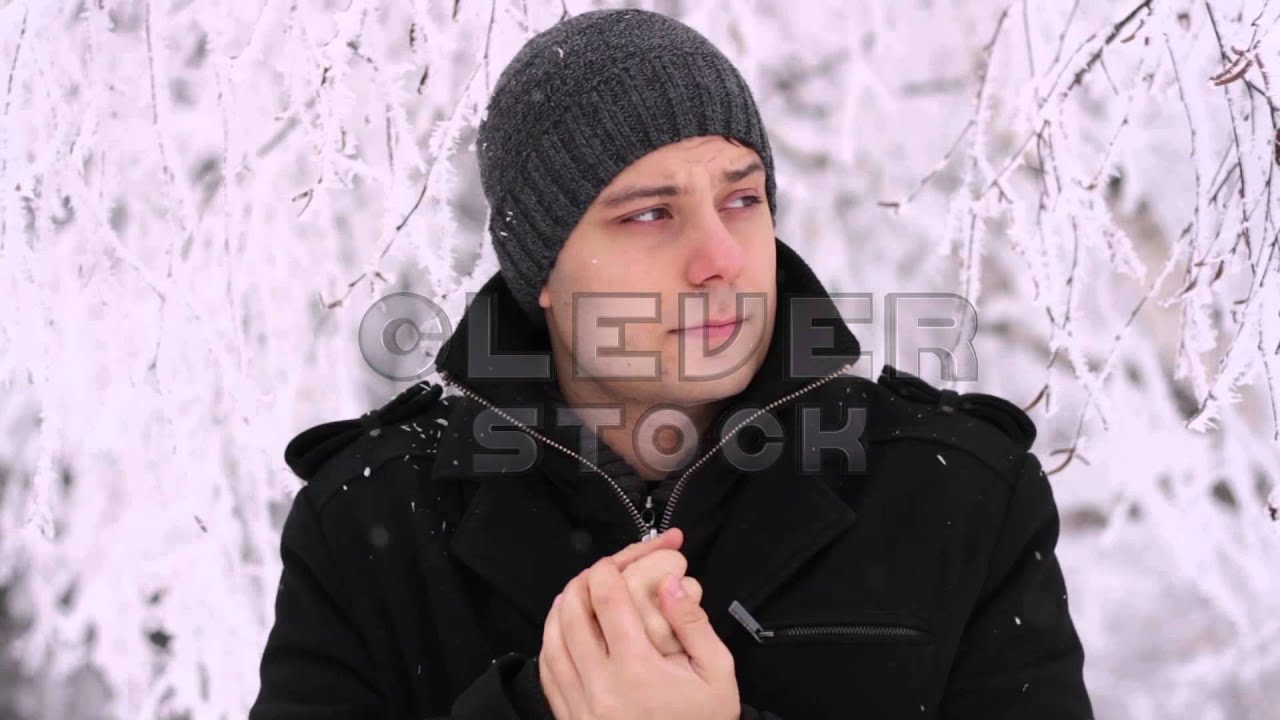 Young Man Freezing Outdoors Winter Cold Frostbite - Stock Footage - YouTube