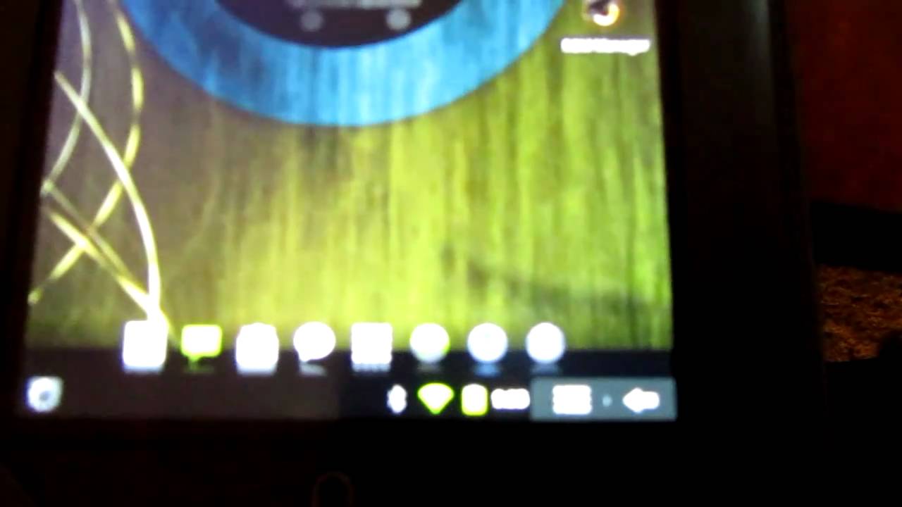 Nook Color Cyanogenmod 7 with bottom status bar - YouTube
