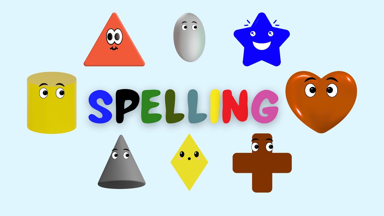 Shapes spelling | Basic shapes for kids | 2D shapes | Shapes name ...