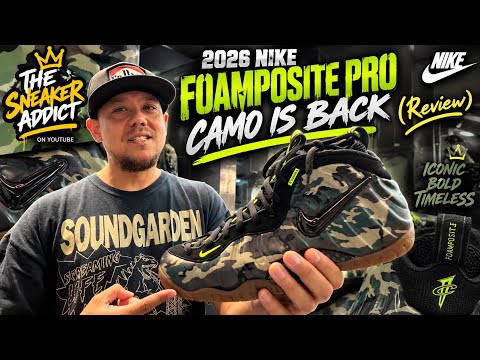 Nike air Foamposite Army Camo volt Pro 2026 Retro EARLY #sneakers 