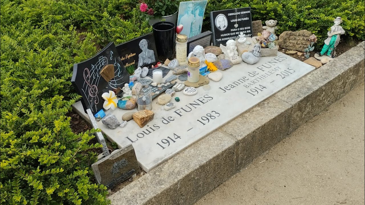 La Tombe de Louis De Funès Le Cellier pour les 40 ans de sa mort - YouTube