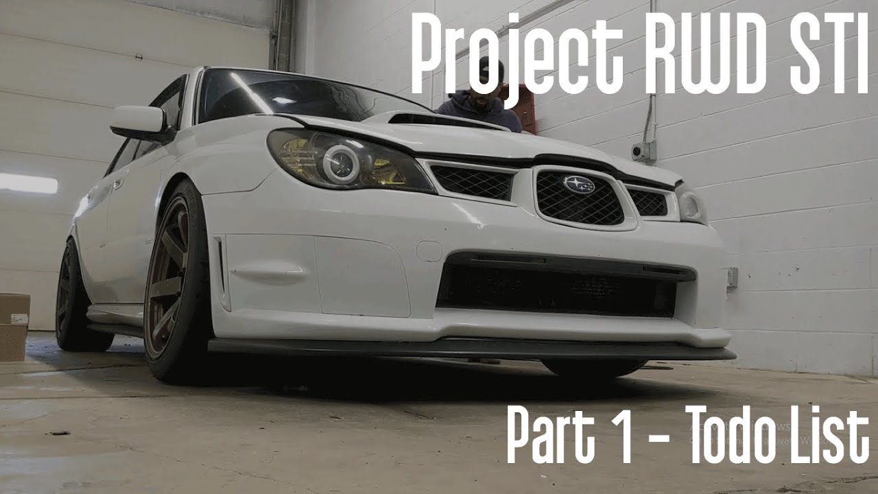 Project RWD STI: To do list Part 1 - YouTube