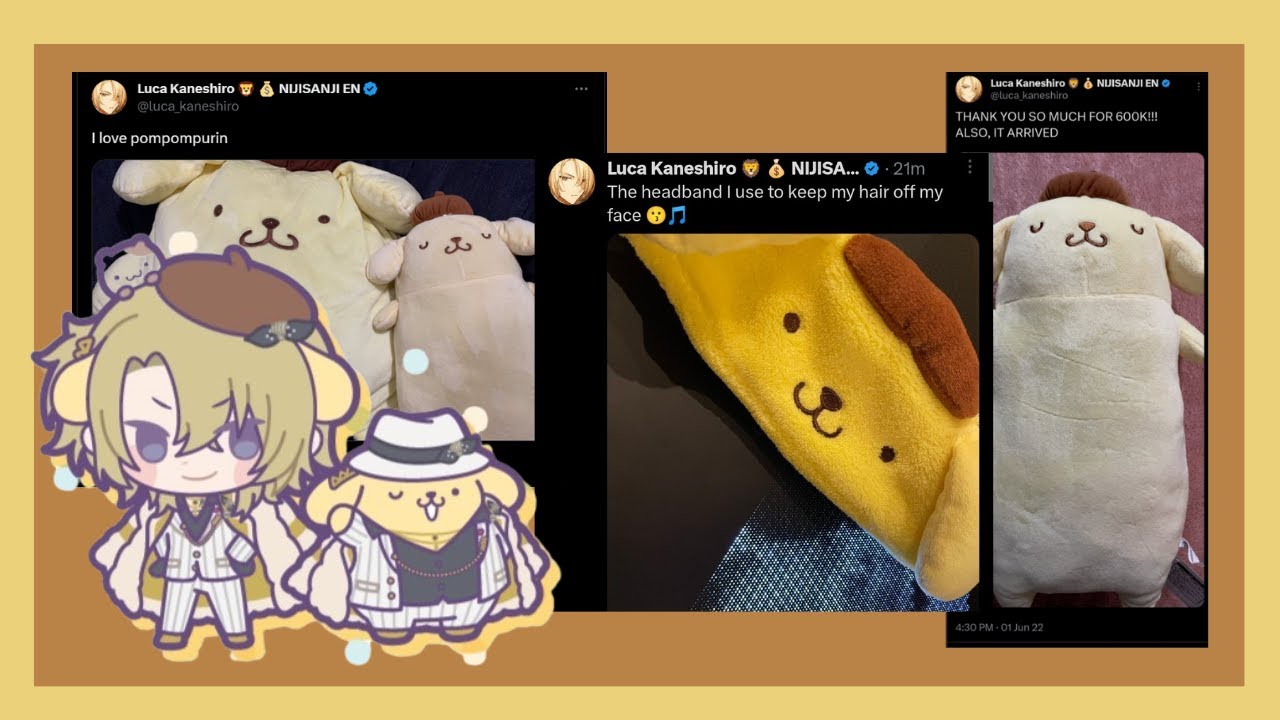 Luca and his love for Pompompurin - YouTube