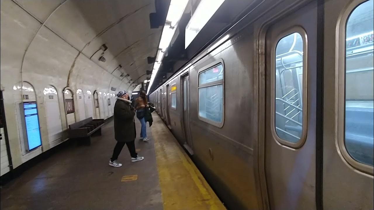 MTA NYC Subway|IND 8th Avenue Line|R179 (A) train Entering and Leaving 181st Street - YouTube