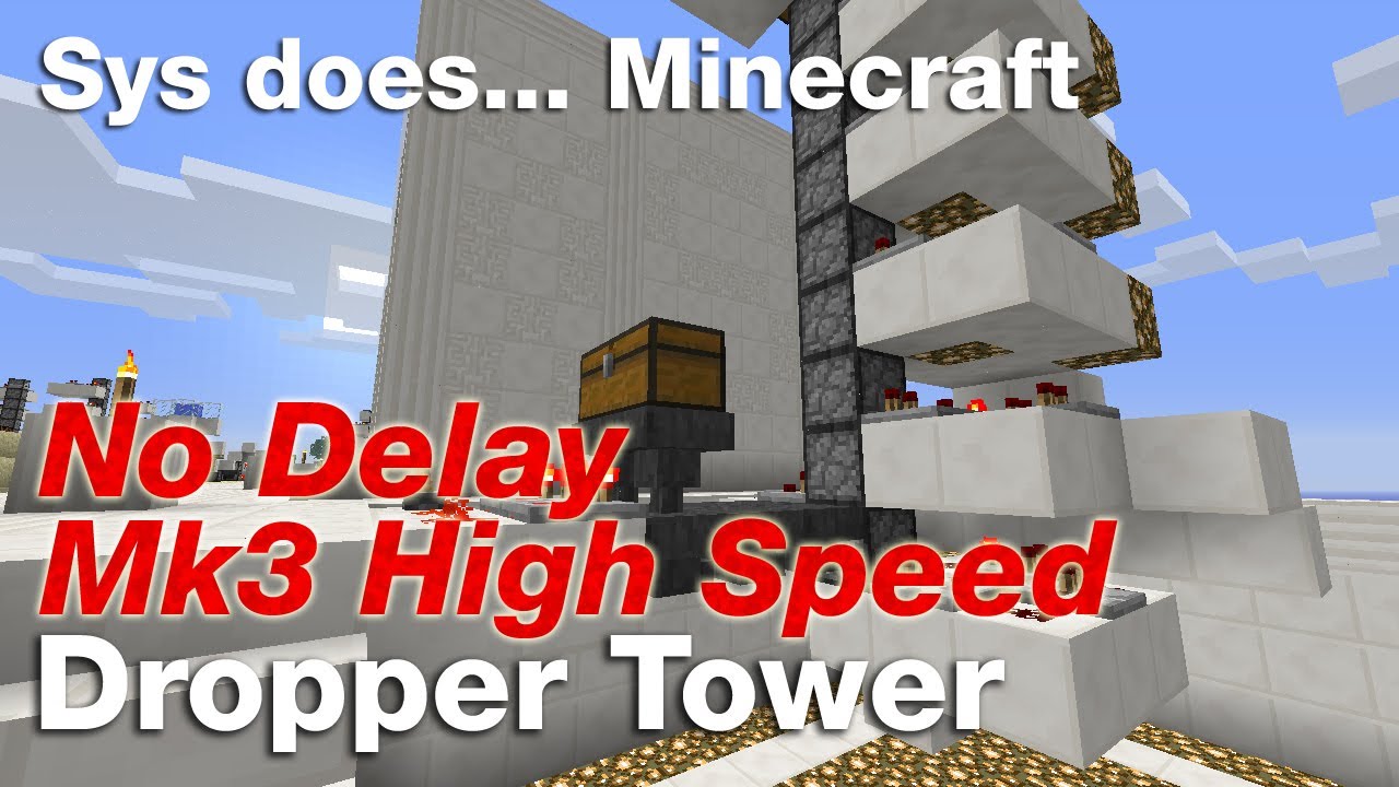 Minecraft: No Delay HS Dropper Tower Update - YouTube