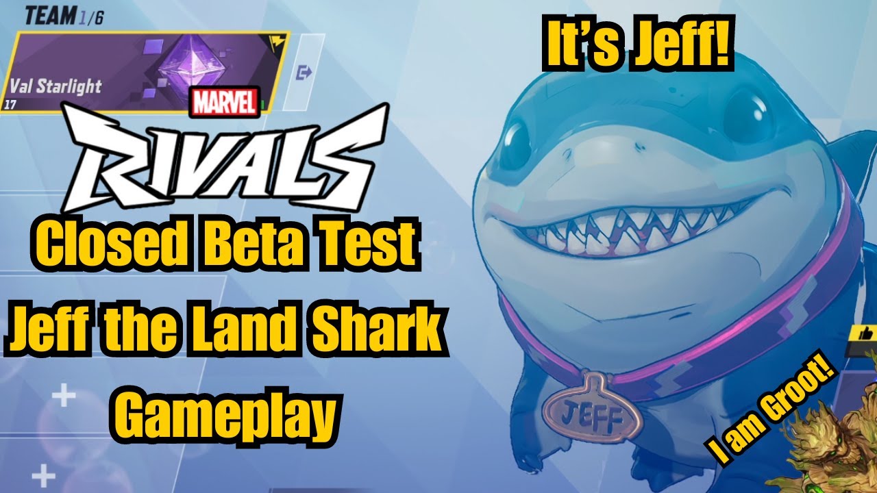 Jeff the Land Shark Gameplay | 2 Games | Marvel Rivals | July Closed ...
