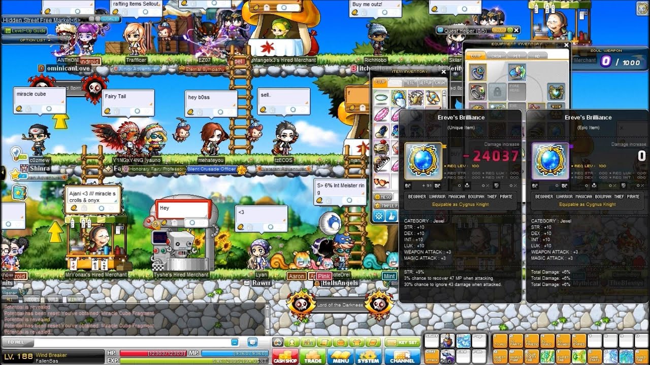 Maplestory cubing ereve's brilliance - YouTube