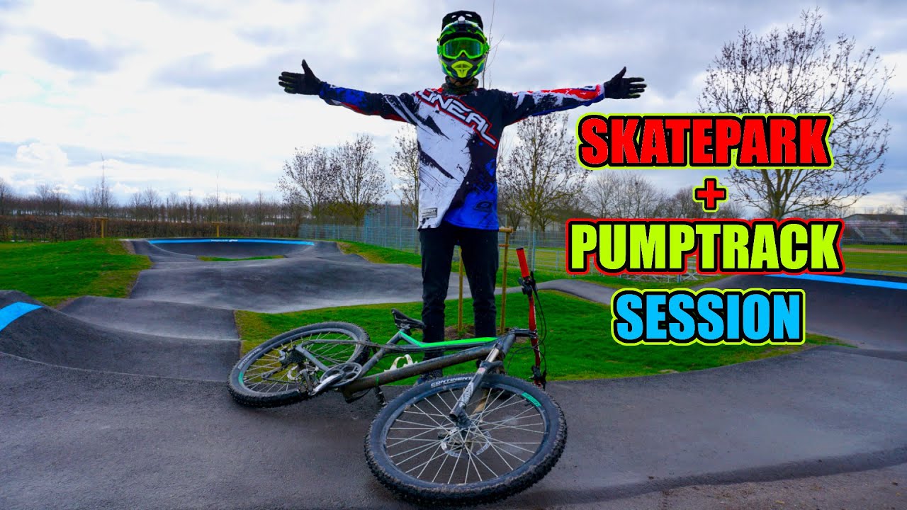 Skatepark und Pumptrack Session - Ladenburg - YouTube