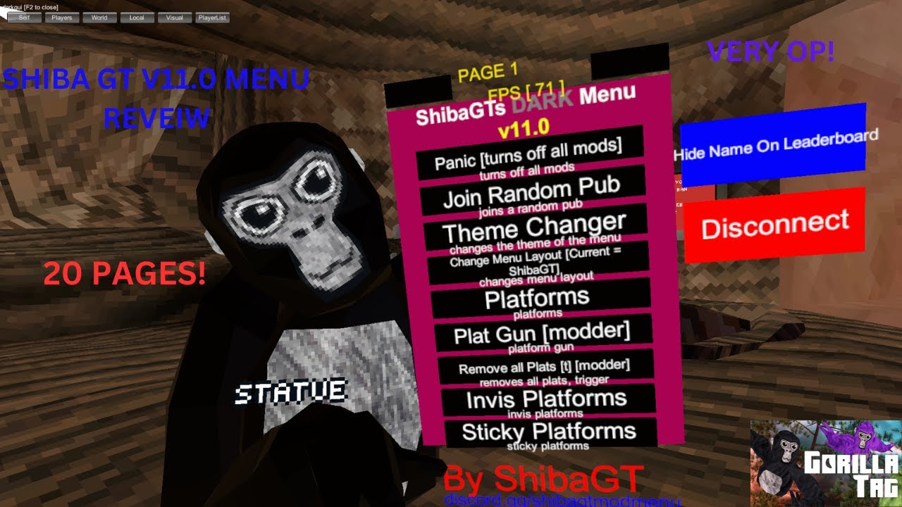 GORILLA TAG SHIBA GT V11.0 MOD MENU VERY OP! Part 1 - YouTube