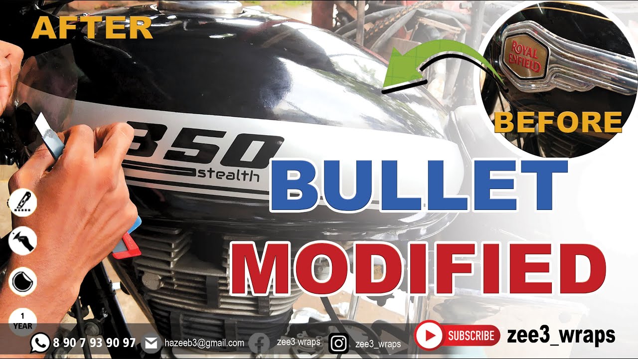 Bullet Wrapping FULL tutorial, പഴയ വണ്ടികൾ പുതുമായുള്ളതാക്കാം - YouTube