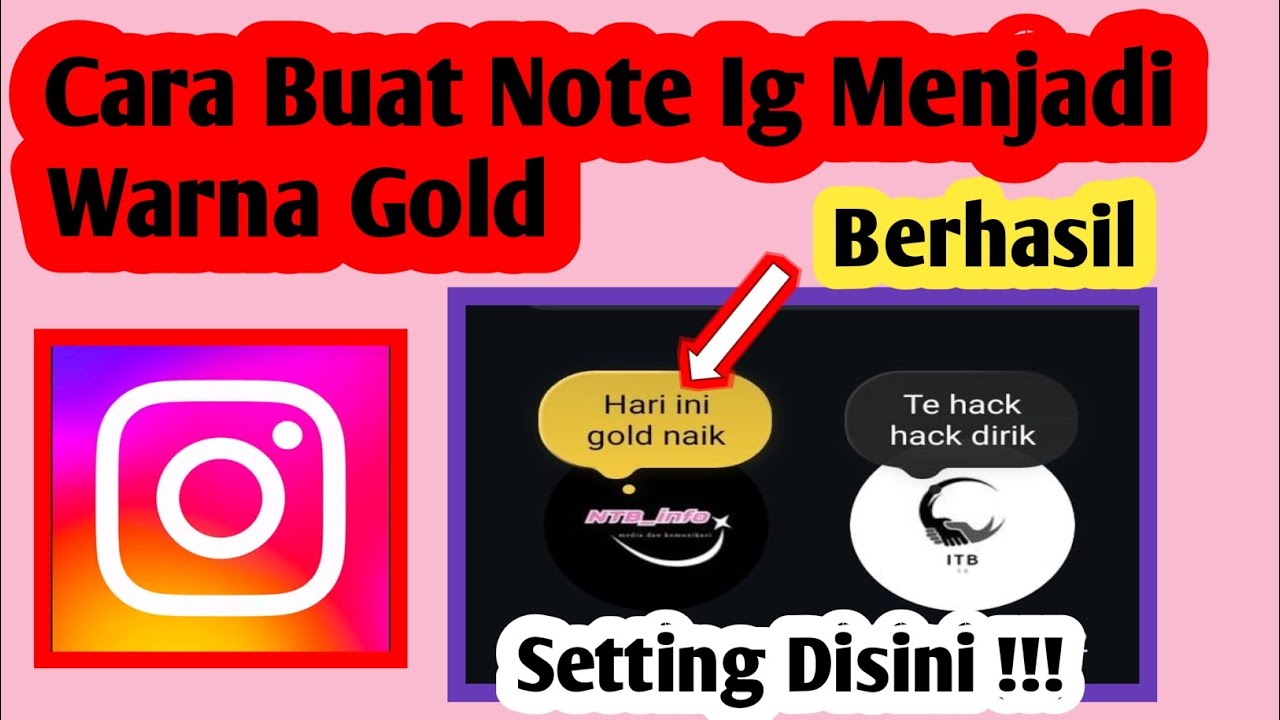 Cara Buat Note Ig Menjadi Gold | Cara Catatan Instagram Gold - YouTube